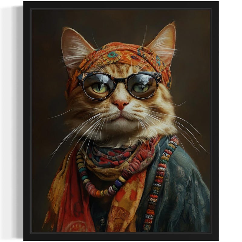 Hippie Cat - Etsy