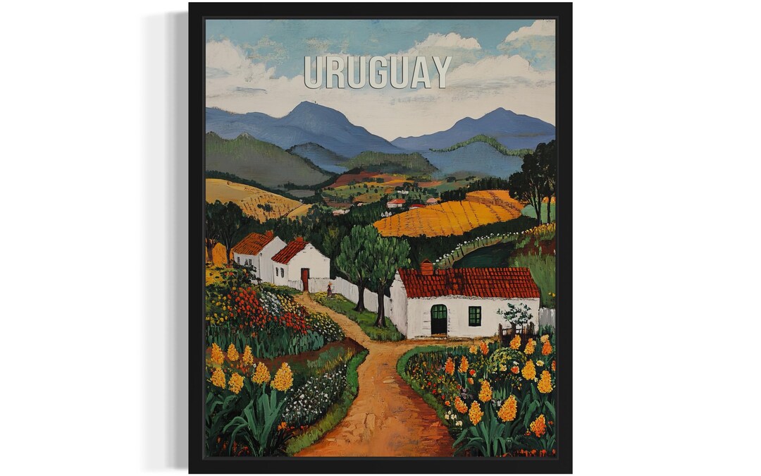 Uruguay Europe Scenery Art Print, Wall Art Poster, Original Paint ...