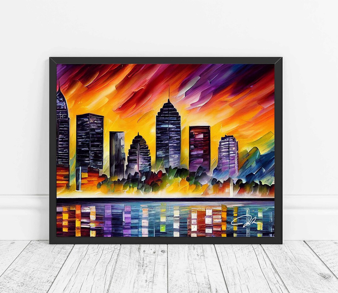 Austin Texas Skyline Art Print Austin Painting Wall Art, Original ...