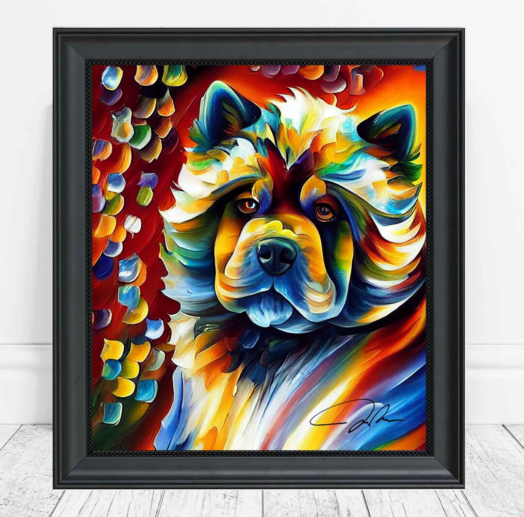 Chow Chow Art Print Chow Chow Dog Portrait Painting Print Poster ...