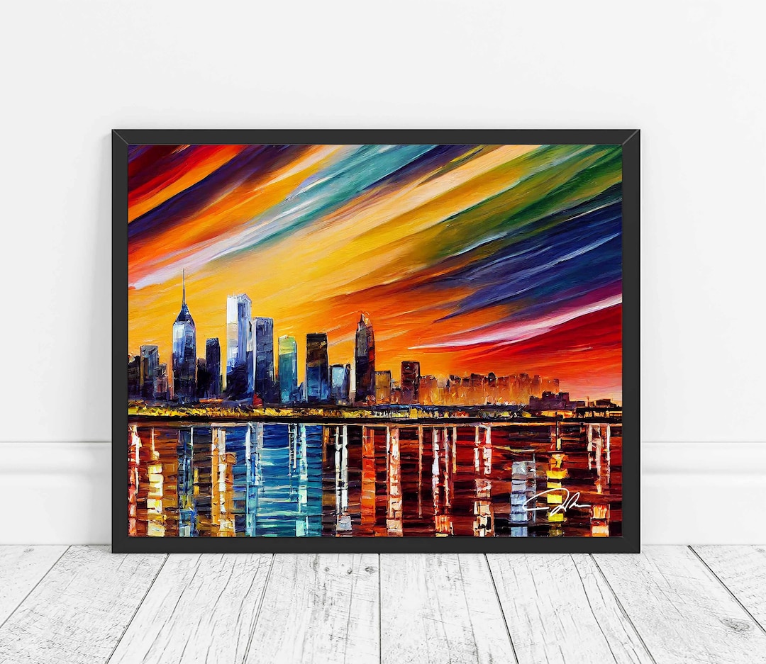 Frisco Texas Skyline Art Print Frisco Painting Wall Art, Original ...