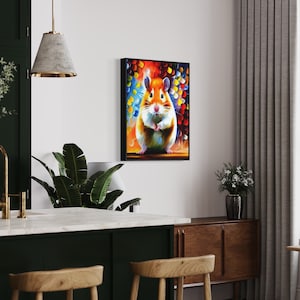 Hamster Abstract Art Print Hamster Oil Painting Print Poster, Original ...