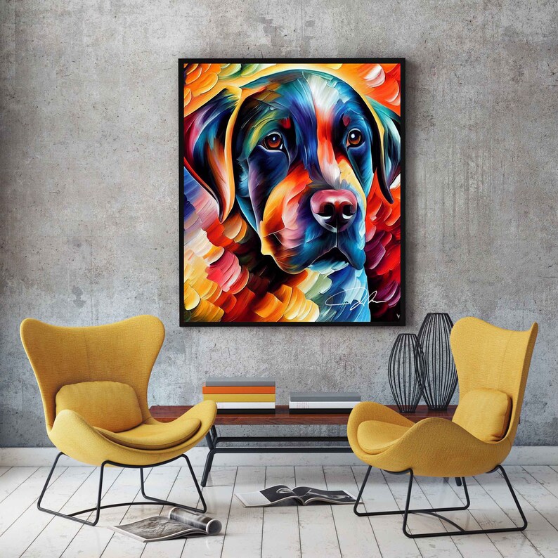 Labrador Retriever Art Print Labrador Retriever Dog Portrait - Etsy