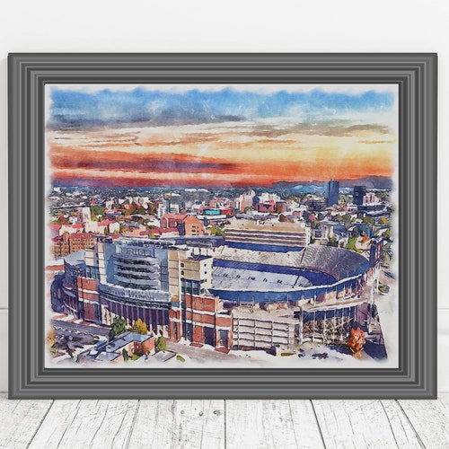 Tennessee Neyland Stadium Watercolor Print - Etsy UK