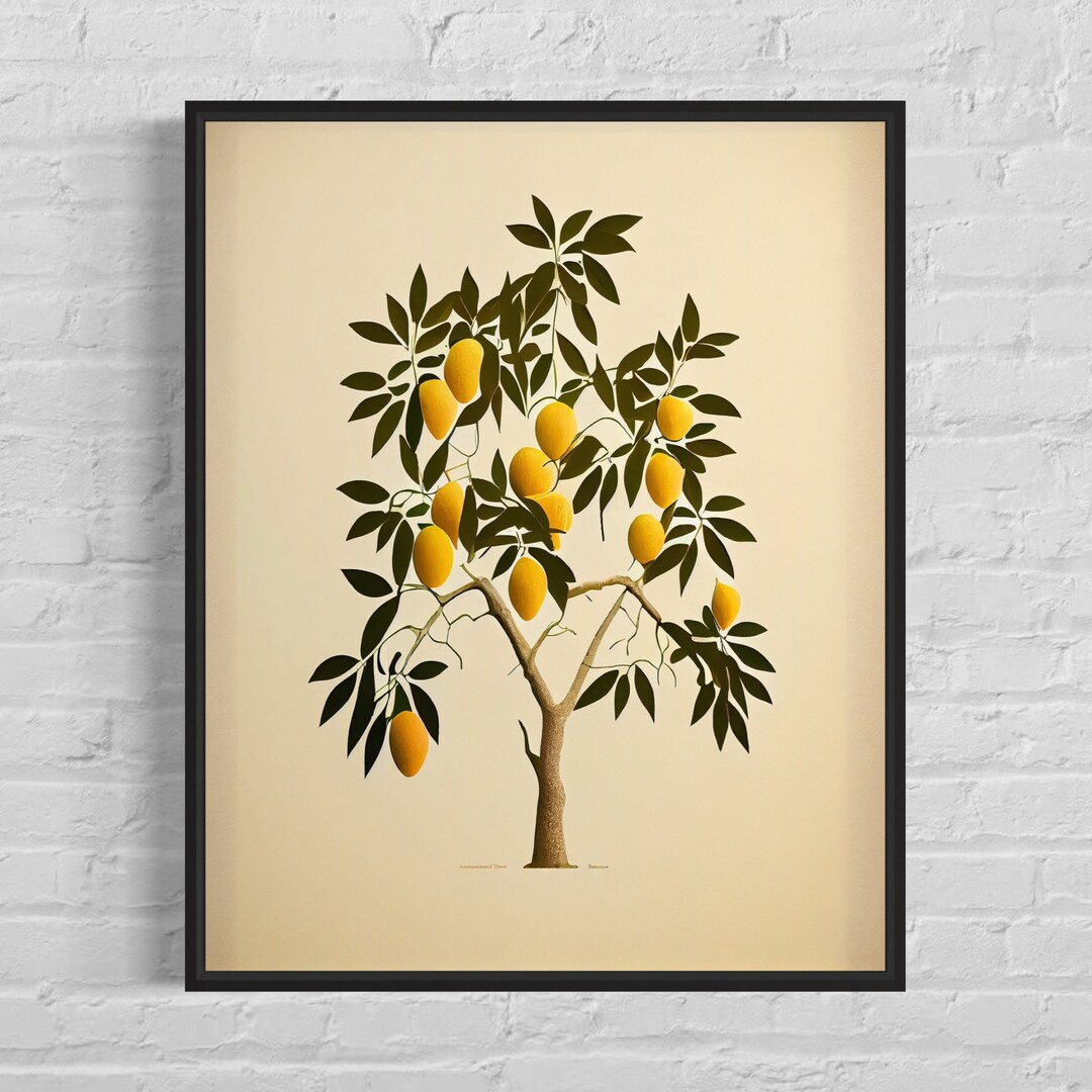Mango Tree Art Print Mango Tree Minimalist Poster - Etsy