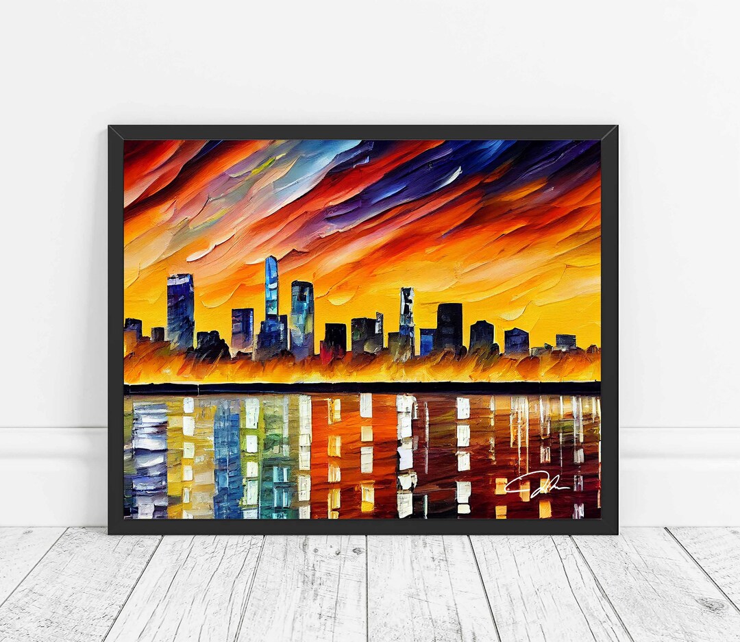 Fremont California Skyline Art Print Fremont Painting Wall Art ...
