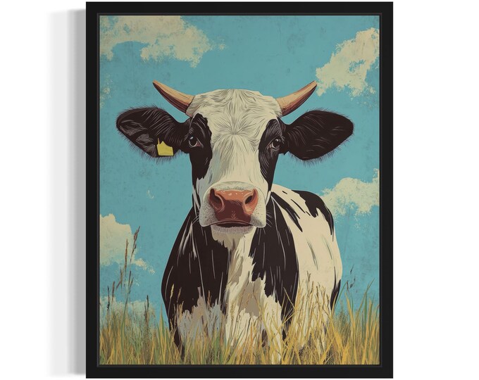 Cow Print Set of 5 Cow Poster Cow Painting Cow Art Print Cow Gifts Cow ...