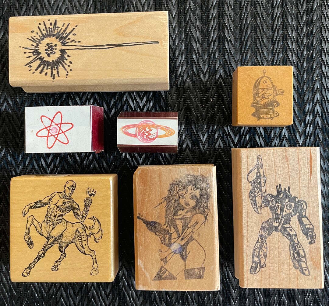 Rubber Stamps of Sci-fi Fantasy Characters - Etsy