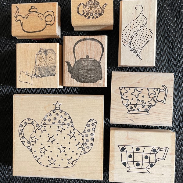 Teapot Rubber Stamp - Etsy