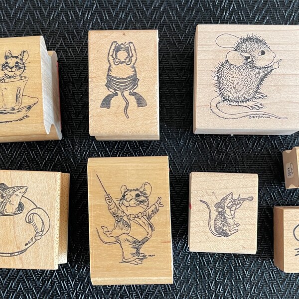 Mouse Rubber Stamp - Etsy