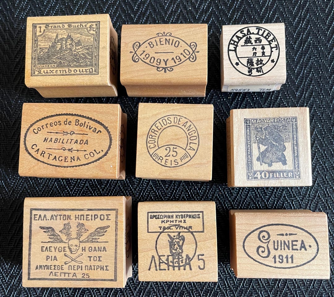 Rubber Stamps of International Postal Marks and Postage Stamps - Etsy