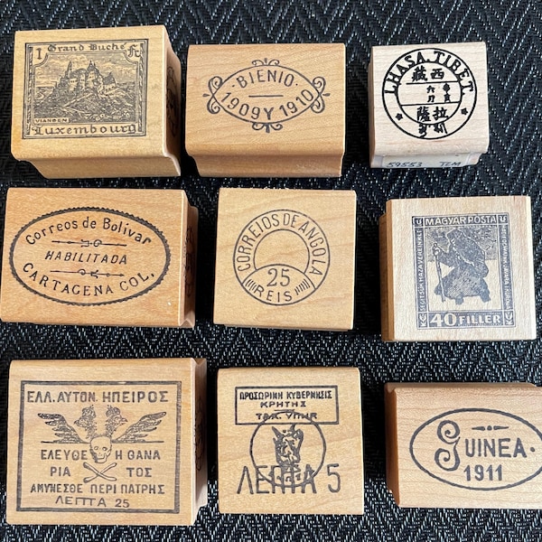 Postal Rubber Stamp - Etsy