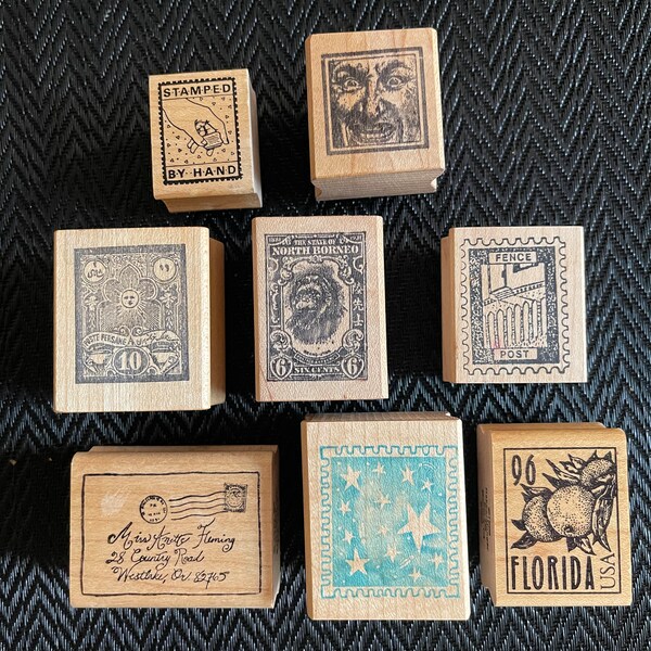 Postal Rubber Stamp - Etsy