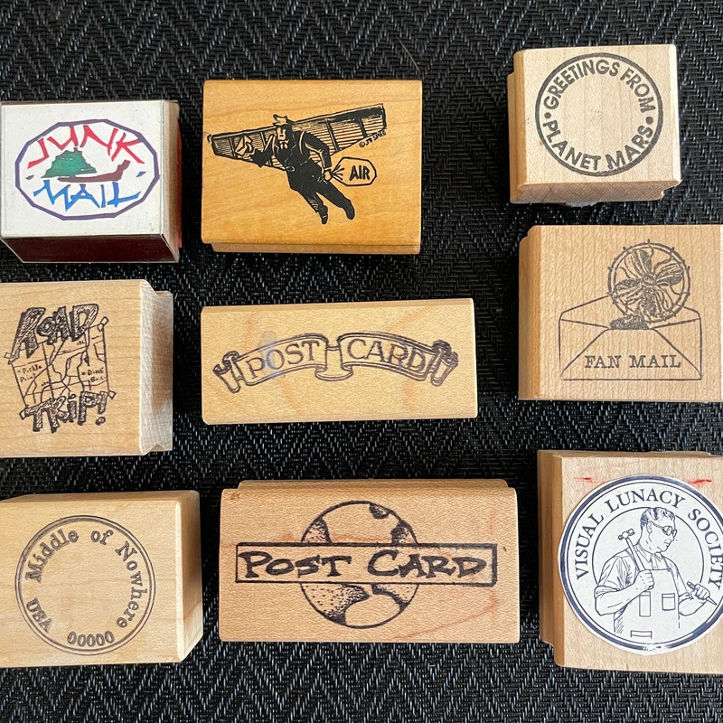 Postal Rubber Stamp - Etsy