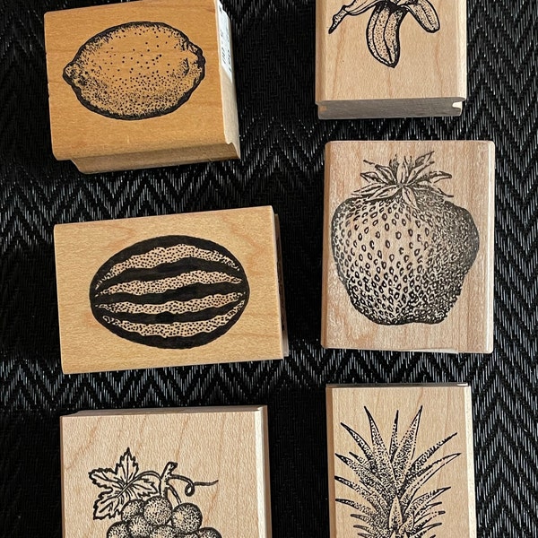 Fruit Rubber Stamp - Etsy