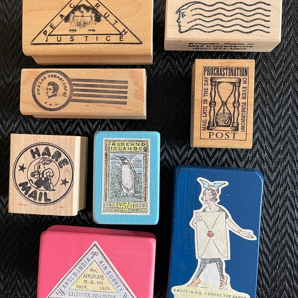 Postal Rubber Stamp - Etsy