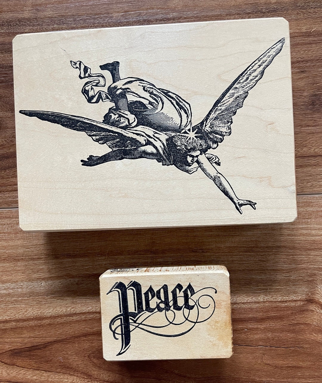 Heavenly Angel and Peace Rubber Stamps set - Etsy