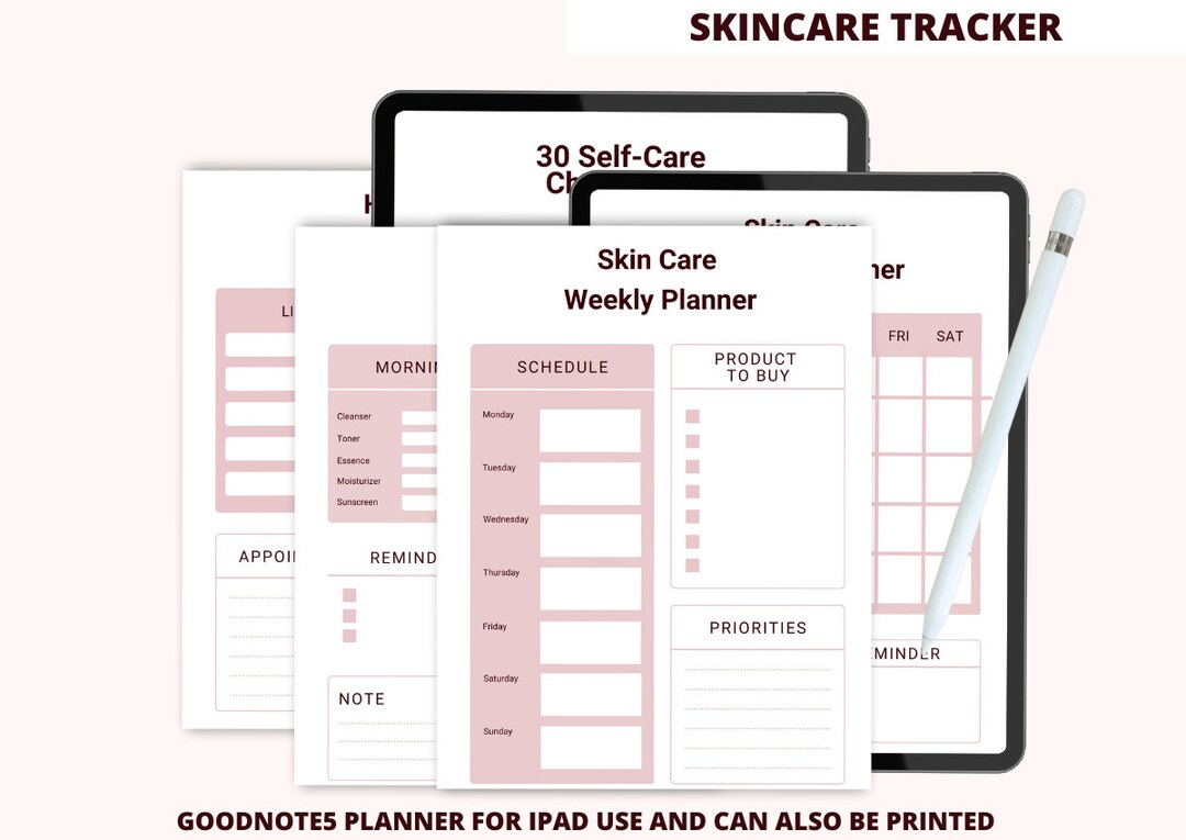 Skincare Routine Tracker: Daily Beauty Care Routine Planner Notebook ...