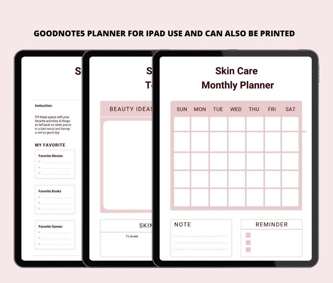 Skincare Routine Tracker: Daily Beauty Care Routine Planner Notebook ...