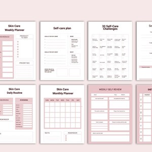 Skincare Routine Tracker: Daily Beauty Care Routine Planner Notebook ...