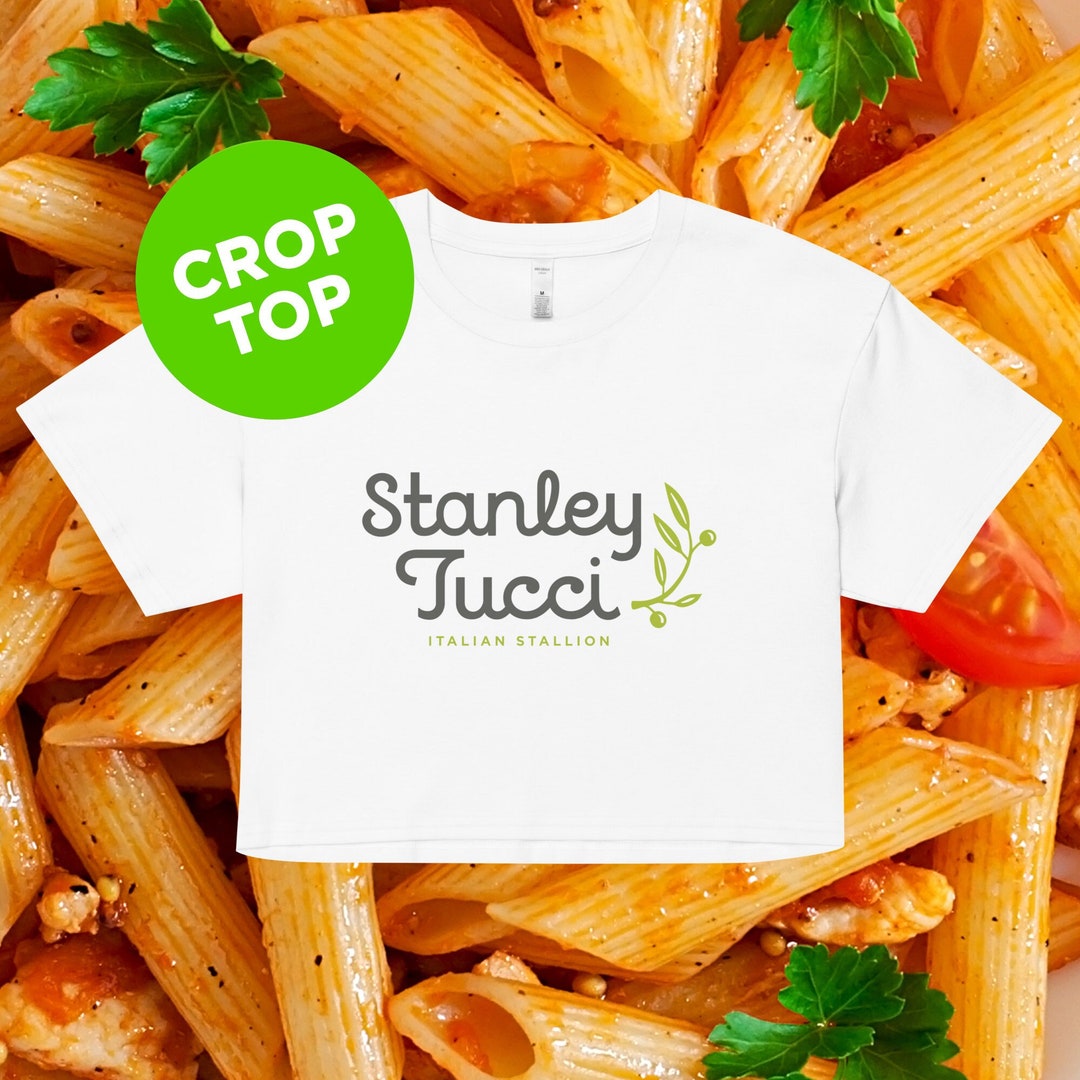 Stanley Tucci Italian Stallion Crew Neck Crop Top T-shirt | OG Parody T ...