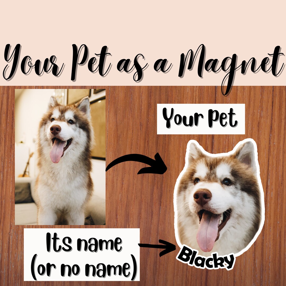 Custom Photo Pet Magnet Cute Personalized Photo Magnet of - Etsy