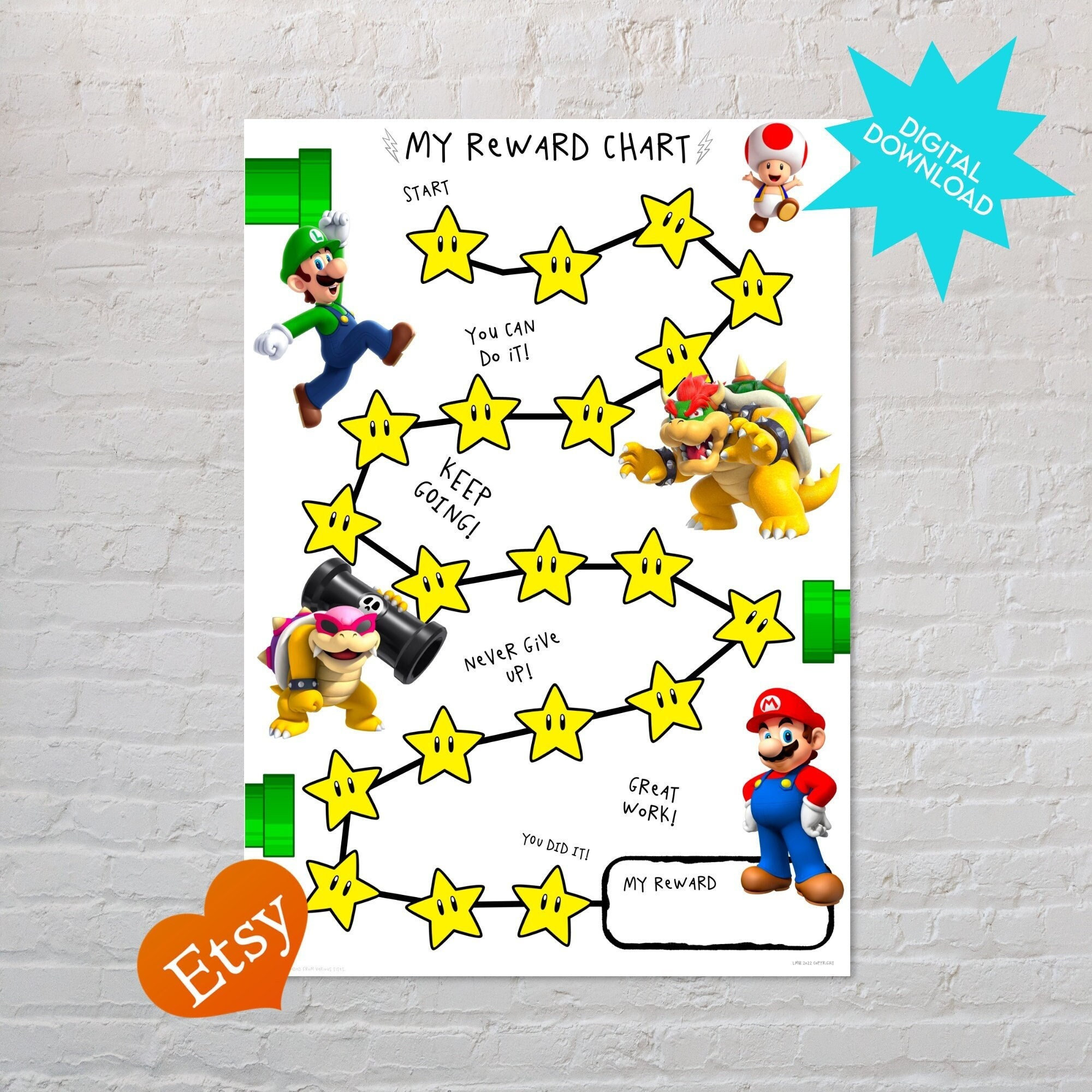 Super Mario Reward Chart