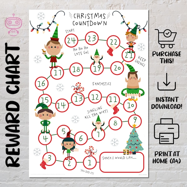 Elf Chore Chart - Etsy