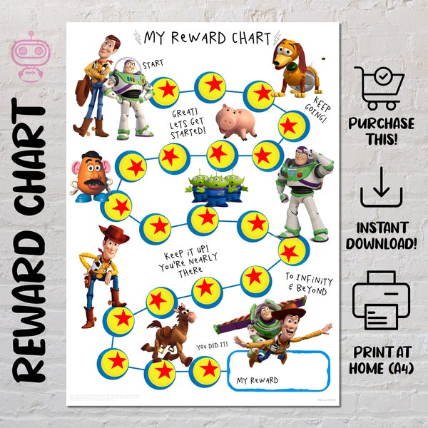 Toy Story Reward Stickers - Etsy