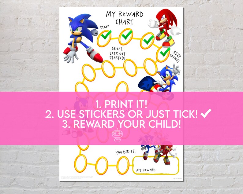 Sonic the Hedgehog Reward Chart for Kids Behaviour Chart - Etsy New Zealand