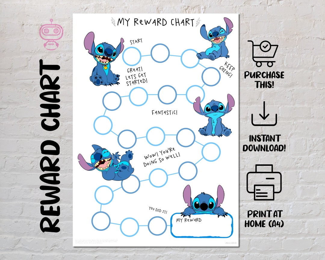 Lilo and Stitch Reward Chart for Kids Behaviour Chart - Etsy UK