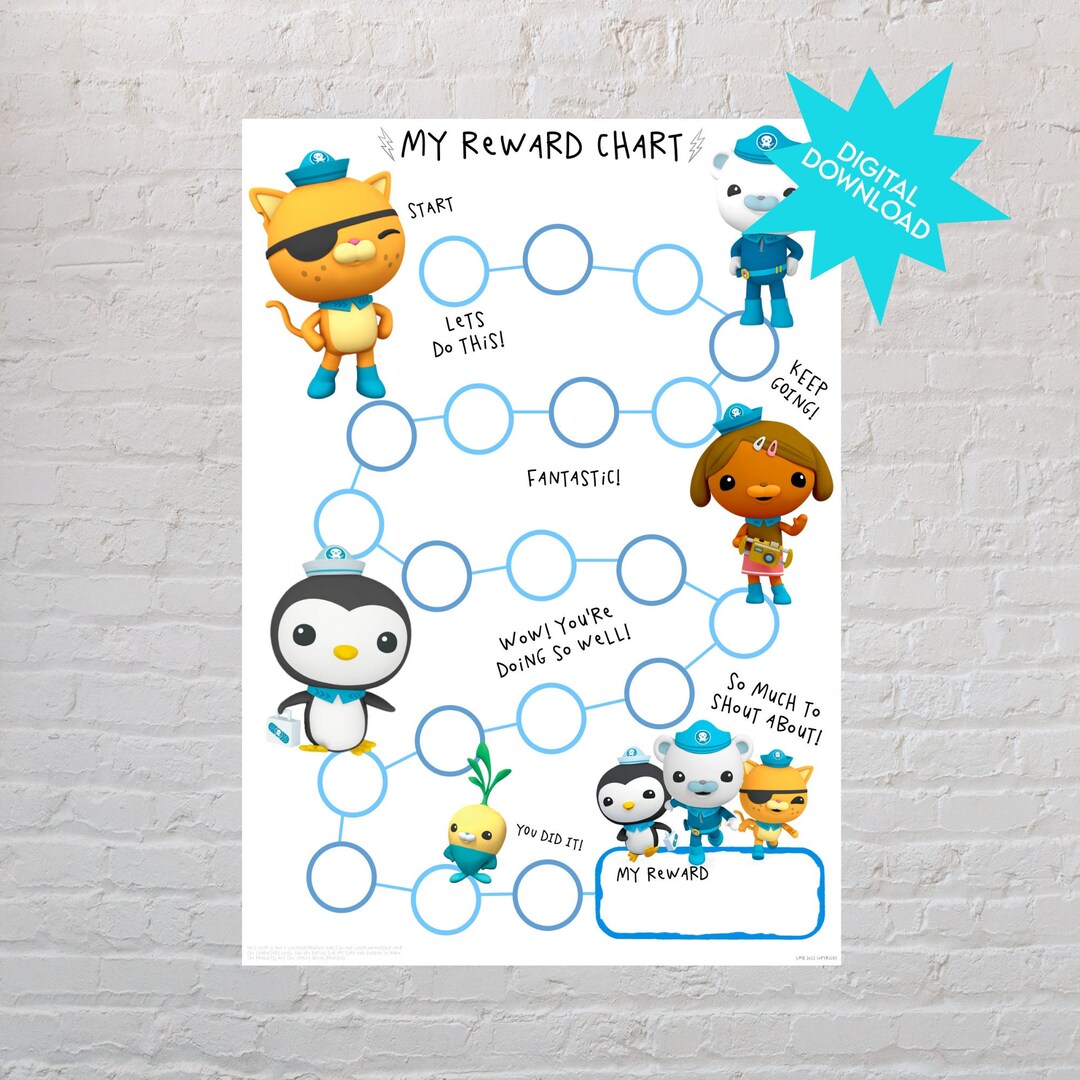 Octonauts Reward Chart for Kids Chart Printable Potty Chart - Etsy UK