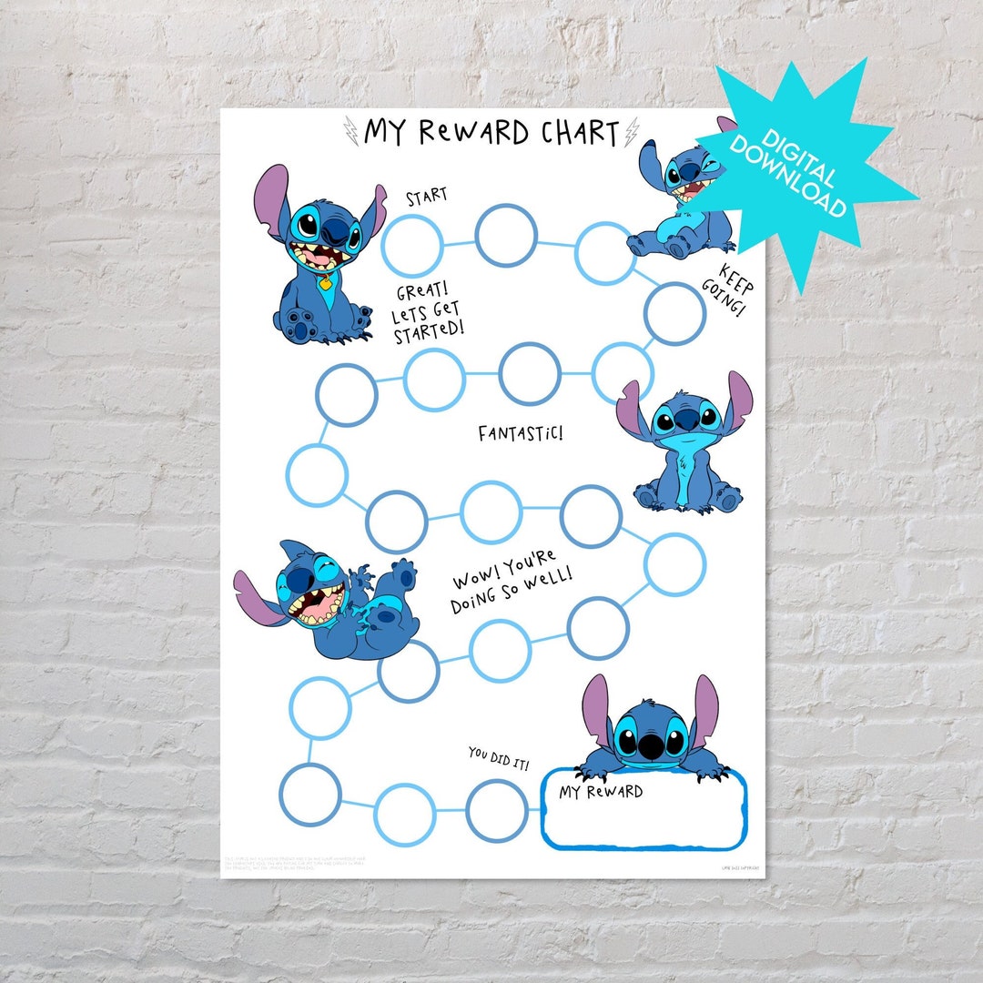 Lilo and Stitch Reward Chart for Kids Behaviour Chart - Etsy