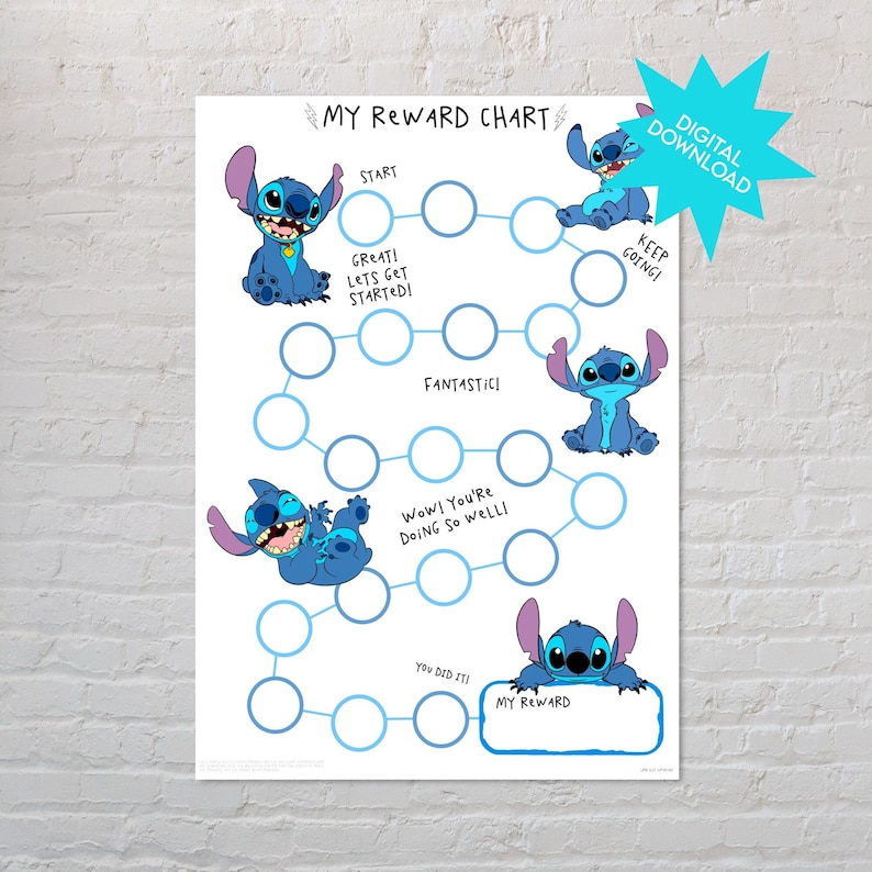 Lilo and Stitch Reward Chart for Kids Behaviour Chart - Etsy Ireland