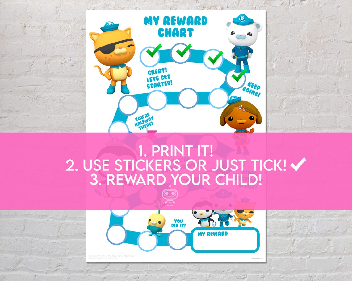 Octonauts Reward Chart for Kids Chart Printable Potty Chart - Etsy Canada