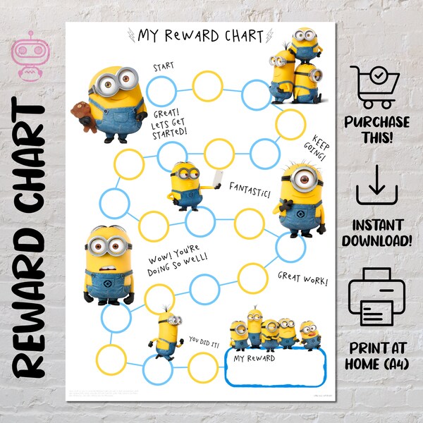 Minions Potty Chart - Etsy