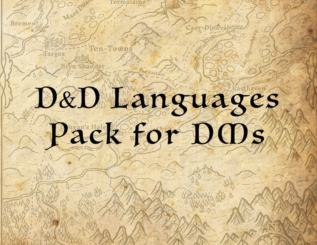 D&D Languages Reference - Etsy