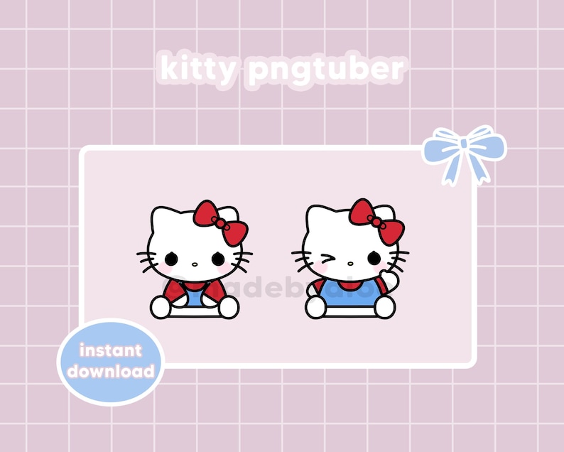 Kitty Pngtuber | Cute, Kawaii, Stream Assets, Twitch, Youtube, PNG ...