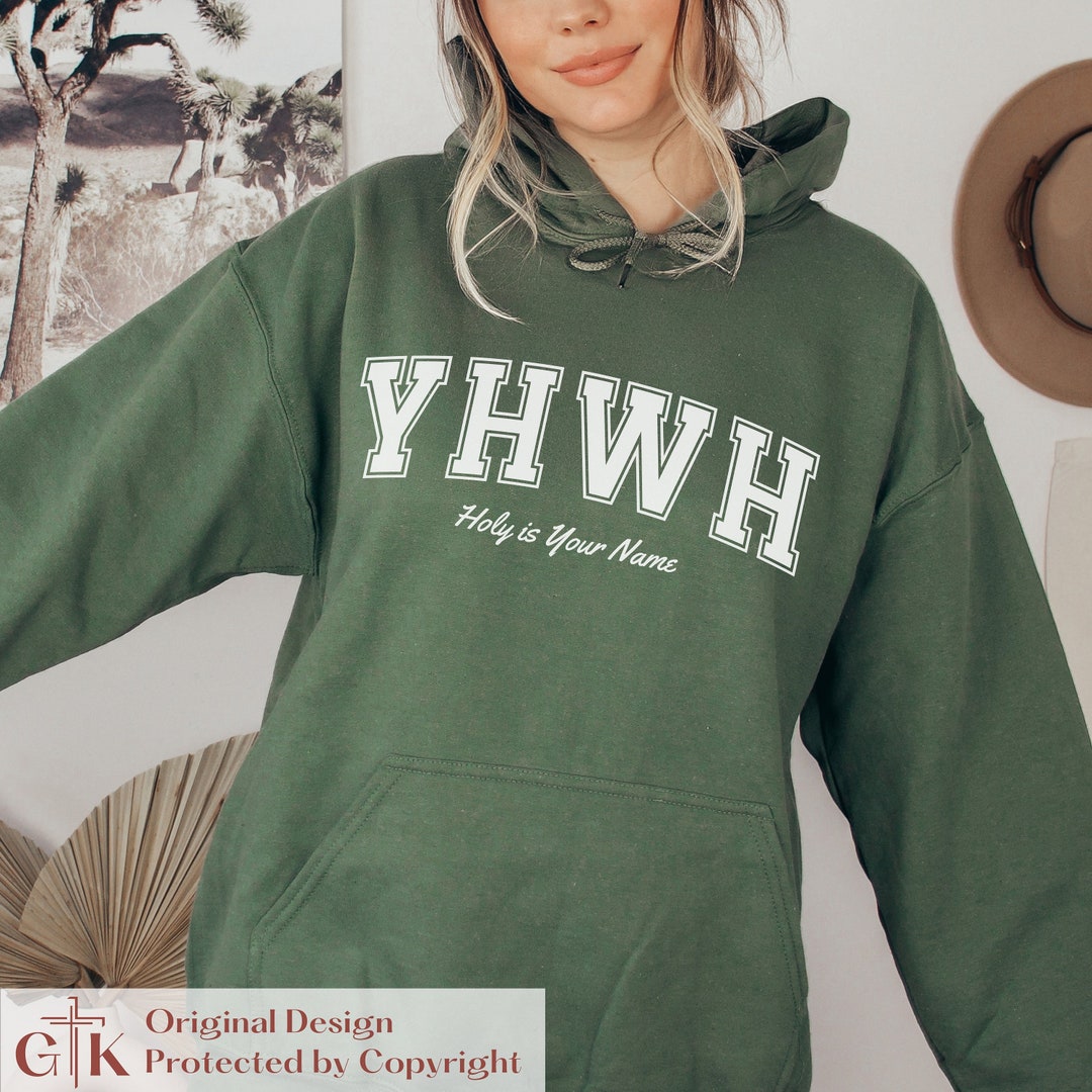 YHWH Hoodie Varsity Font | YHWH Sweatshirt Christian | Yahweh Hoodie ...