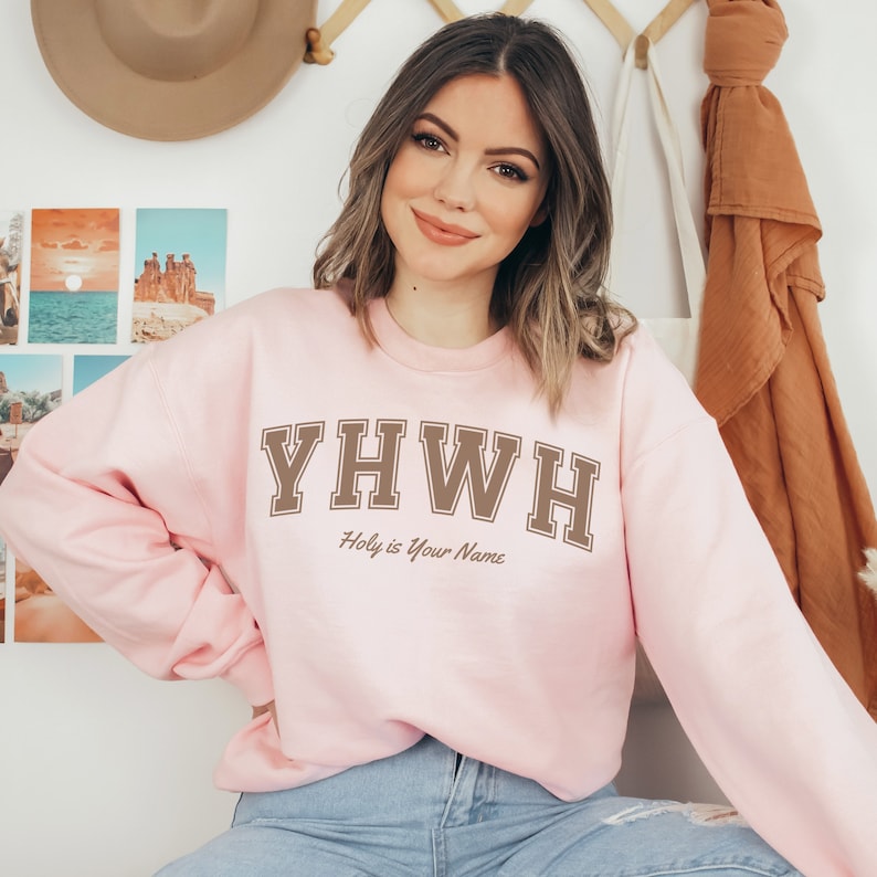 Yahweh Sweatshirt Varsity Font | Christian YHWH Shirts | Bible Verse ...