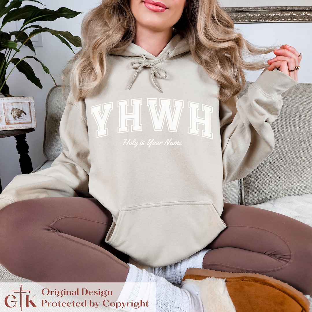 YHWH Hoodie Varsity Font | YHWH Sweatshirt Christian | Yahweh Hoodie ...