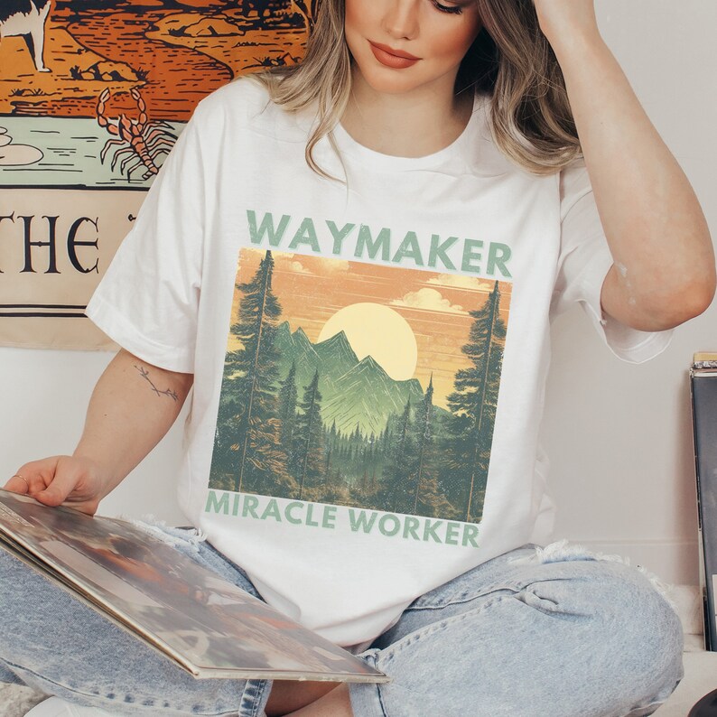 Waymaker Shirt Christian Waymaker Tshirt Way Maker Miracle Worker Bible ...