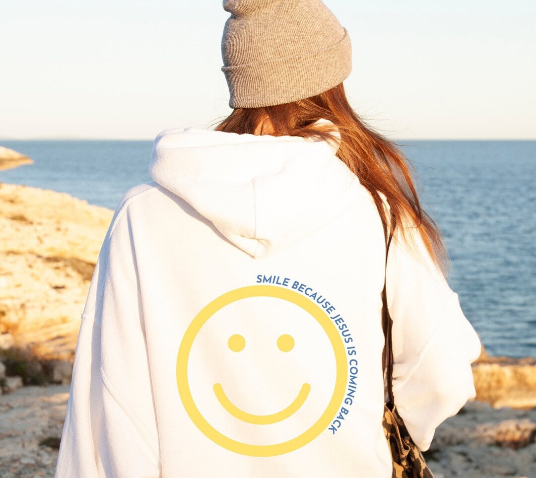 Smiley Jesus is Coming Back Aesthetic Hoodie Vintage - Etsy