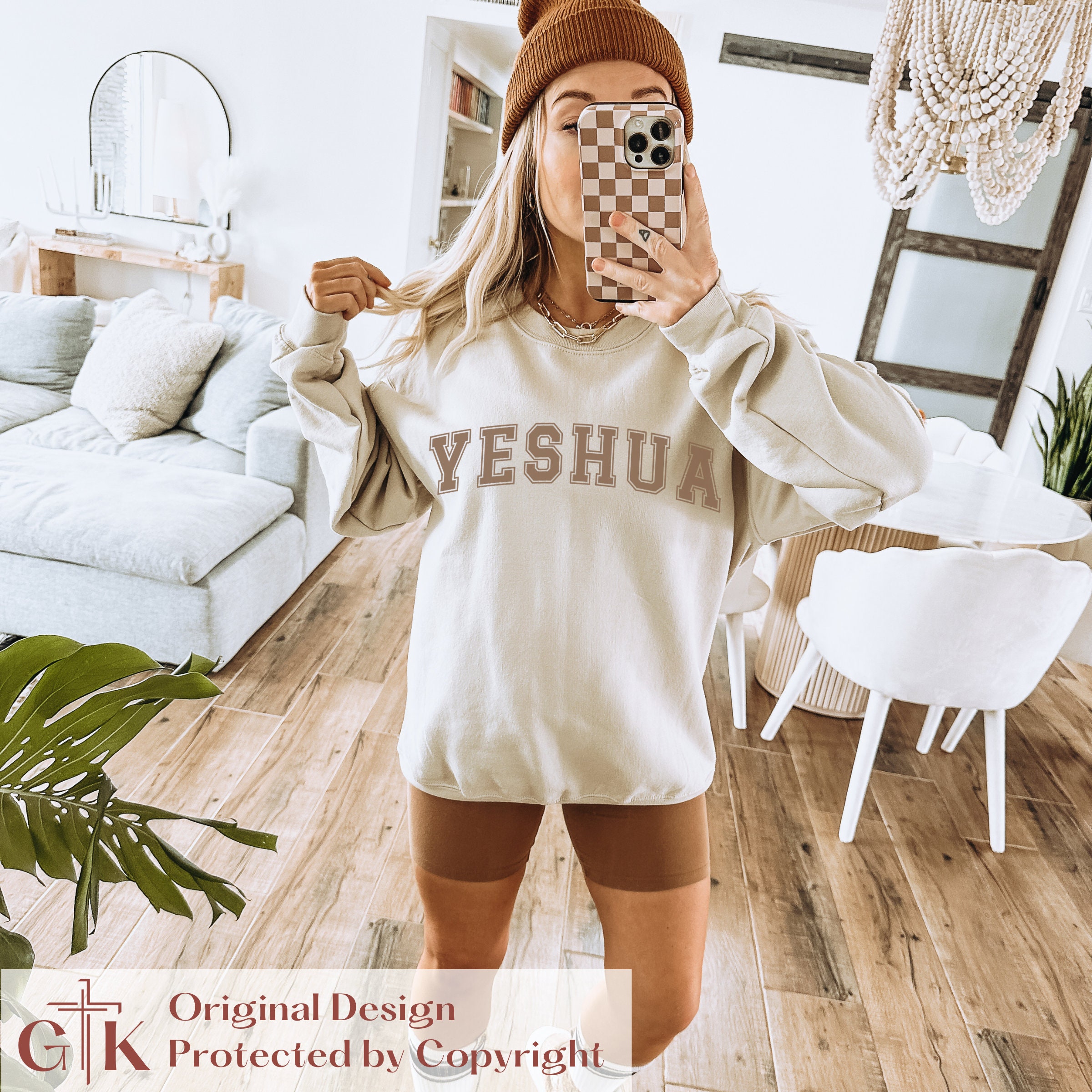 Yeshua Sweatshirt | Jesus Yeshua Sweatshirts Varsity Font | Yeshua ...