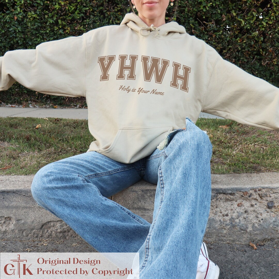 YHWH Hoodie Varsity Font | YHWH Sweatshirt Christian | Yahweh Hoodie ...