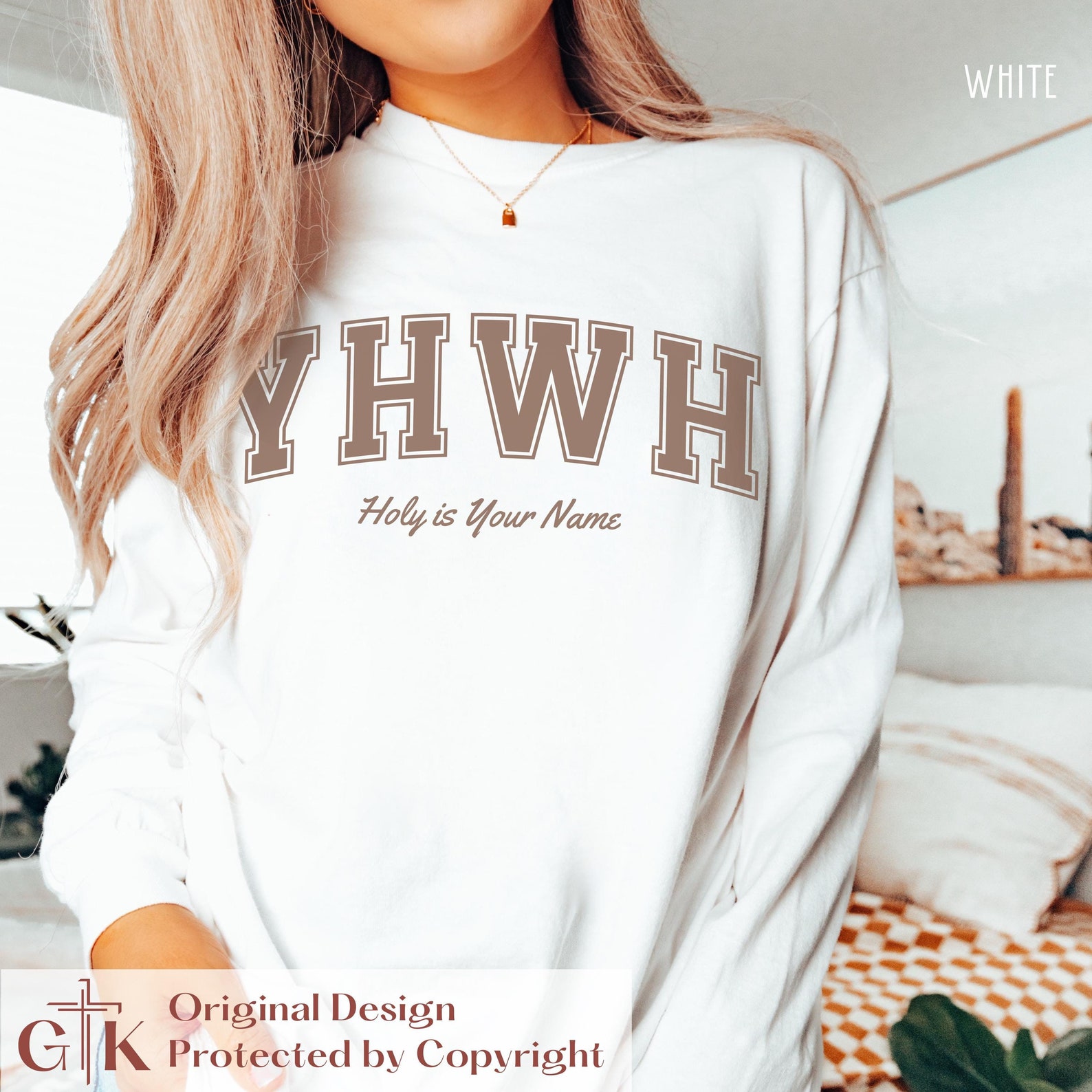 YHWH Shirt Varsity Font | Yahweh Shirt Christian | Long Sleeve YHWH ...