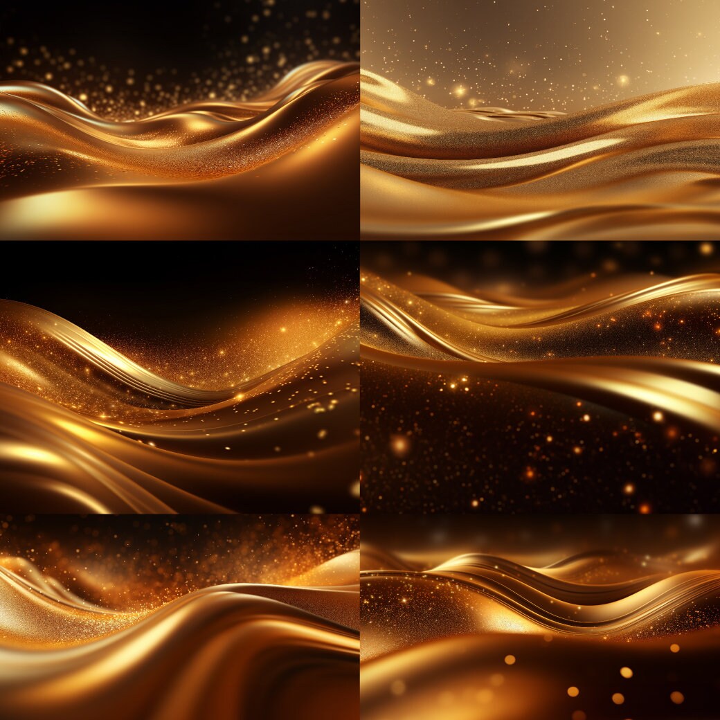Golden Sea With Glitter Background, Gold Wallpaper, Luxury Background ...