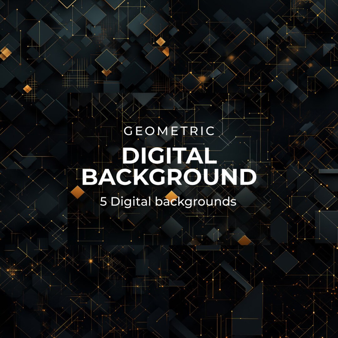 Digital Geometric Background, Black Square Wallpaper, Luxury Background ...
