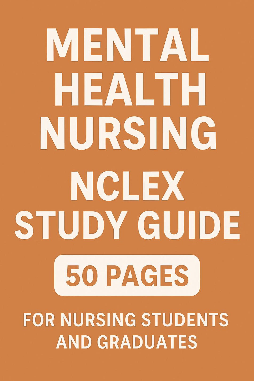 Mental Health Nursing Notes: NCLEX Common Psychiatric Conditions - Etsy