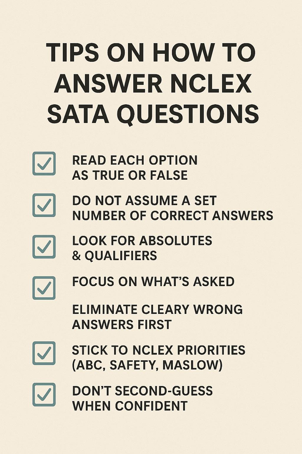 NCLEX SATA Questions and Strategy - Etsy
